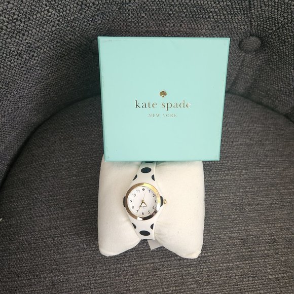 kate spade | Accessories | New Retired Kate Spade Rumsey Gold Polka Dot ...